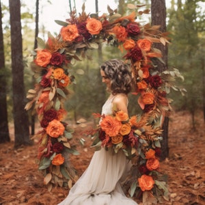 Set of 2 Artificial Wedding Arch Flowers Swag DIY Fall - Etsy