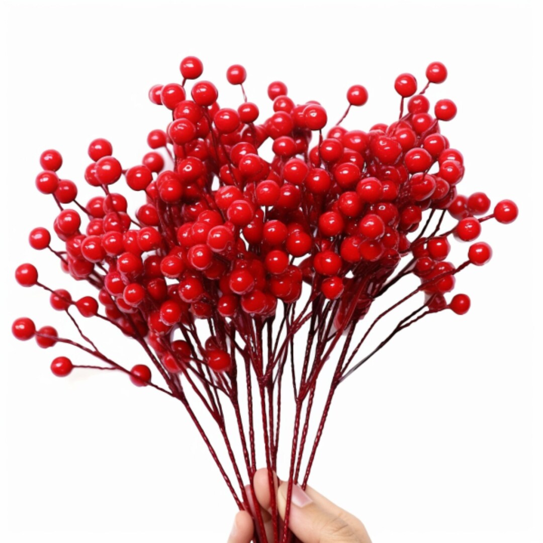 Red Wedding Decor Floral Wedding Shower Decor Christmas Faux Winter ...