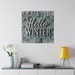 Hello Winter Sign, Custom Canvas Art, Winter Sign Decor, Winter Porch ...