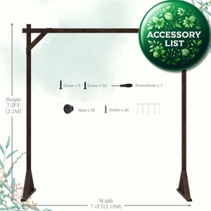 Rustic Boho Wood Wedding Arch Backdrop 7.2FT Square Wooden Wedding Arch ...