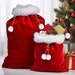 2-piece Velvet Santa Bags in Large and Small Drawstring Christmas Gift ...
