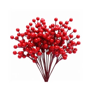 Red Wedding Decor Floral Wedding Shower Decor Christmas Faux Winter ...