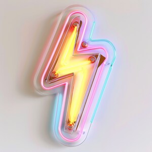 Custom Neon Lightning Bolt Sign Electric LED Light for Wedding, Bar ...