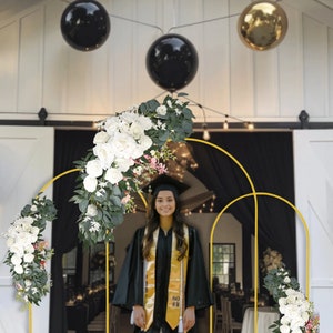 Gold Graduation Arch Backdrop Stand Gold Graduation Party Decor Gold ...