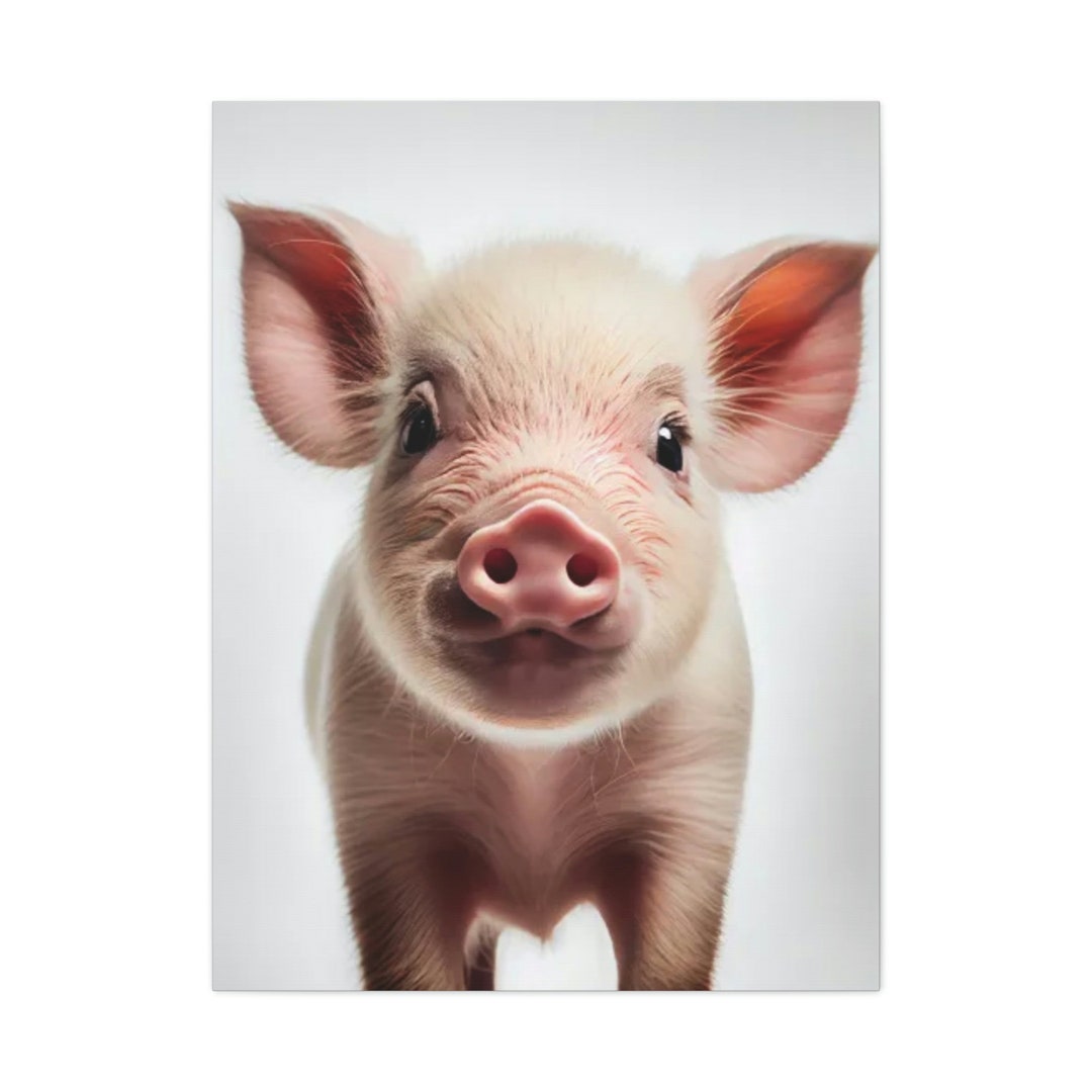 Baby Pig Printable Wall Art Nursery Wall Decor Pig Painting - Etsy