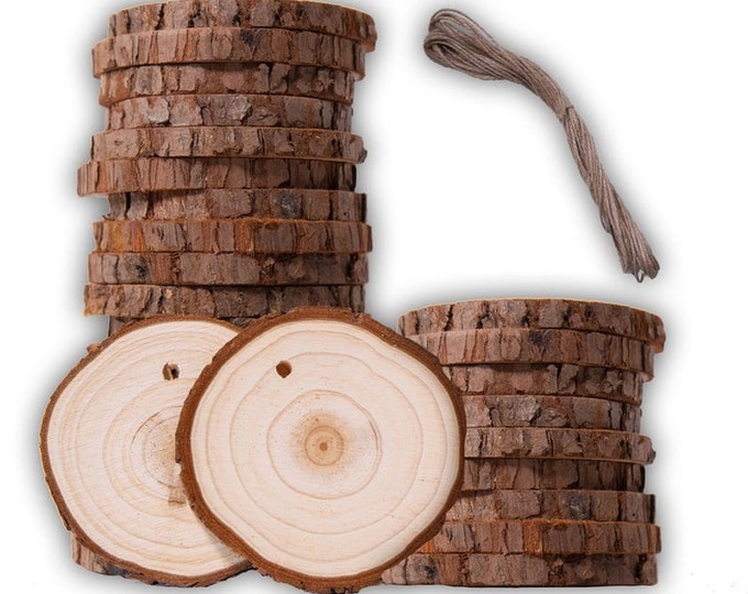 Pine Wood Discs/slices With Living Edge set of 10 - Etsy