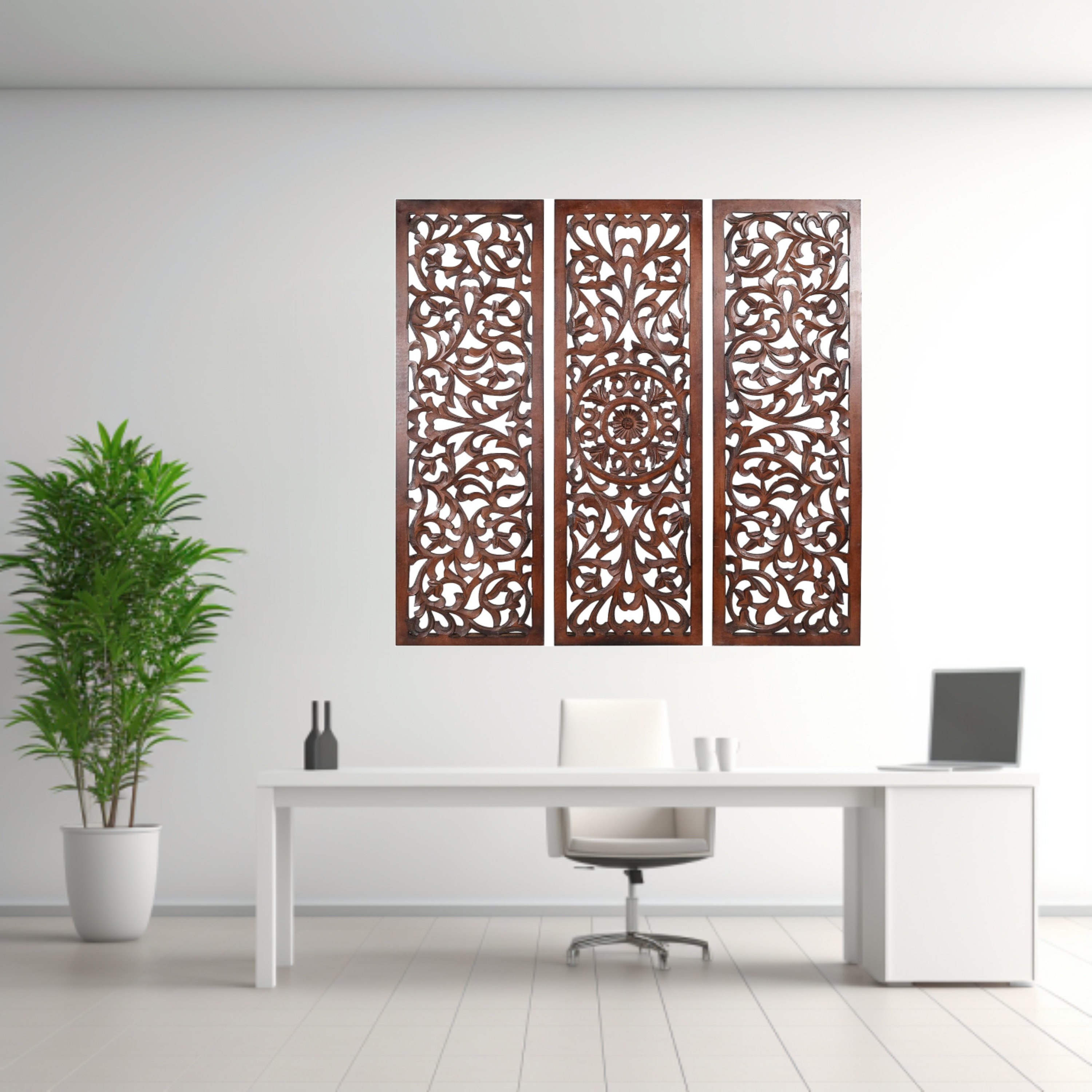 Elegant 3-piece Wooden Wall Hanging Plaques Set 36x12 Inch - Etsy