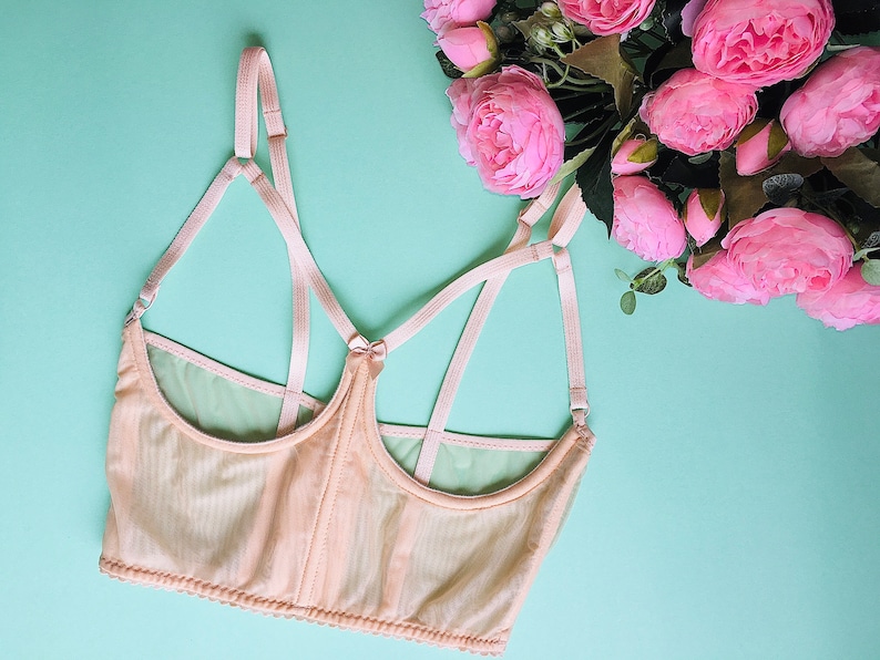 Open Cup Bra Cupless Bralette Ouvert Bra Harness Strappy Etsy