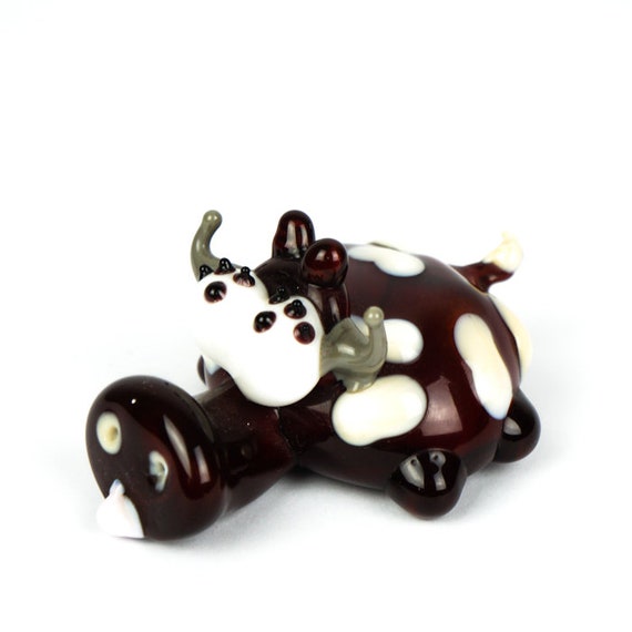 Glass Art Murano glass bull sculpture gift idea Made Murano Glass ...