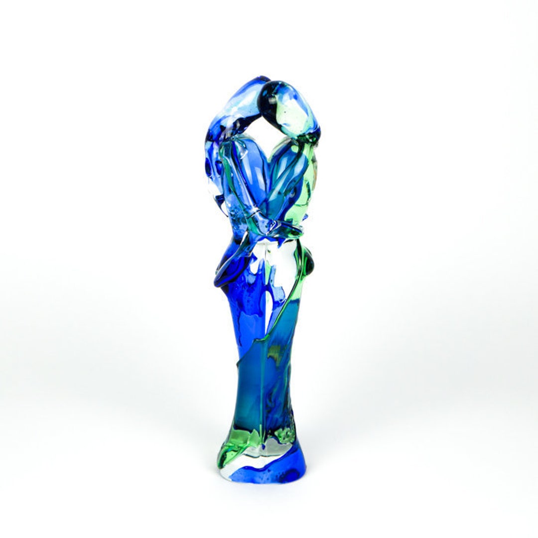 Murano Glass Lovers Couple Sculpture, Murano Blown Glass Sculpture ...