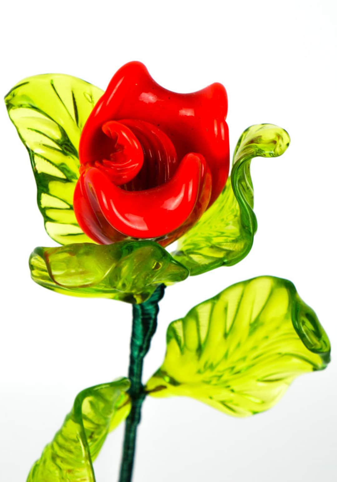 Red Rose Flower, Gift Idea, Murano Glass Sculpture, Murano Glass ...