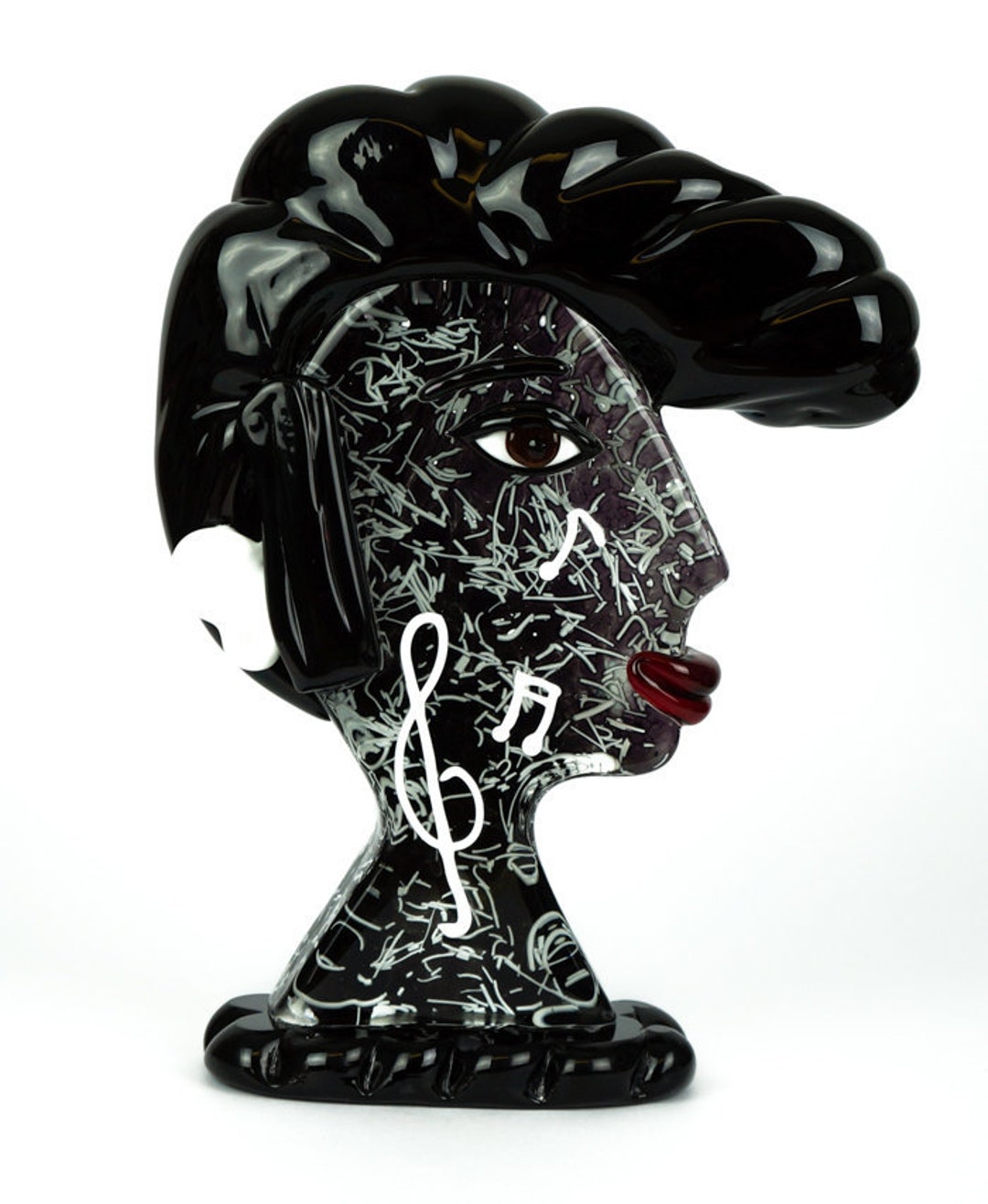 Rock Tribute Sculpture in Murano Glass, Abstract Glass Sculpture, Gift ...