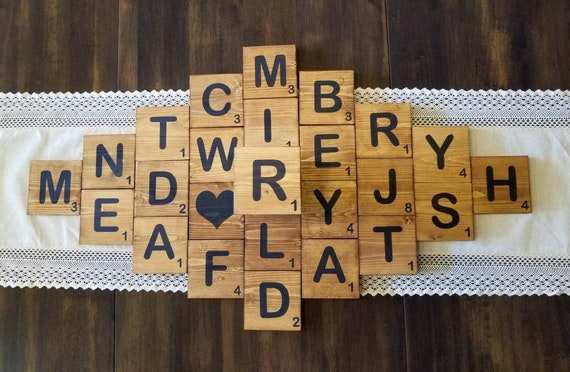 Custom Scrabble Letters Real Wood Scrabble Tiles - Etsy