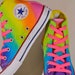 Custom Dyed Slanted Reverse Neon Rainbow Converse All Star High Top ...