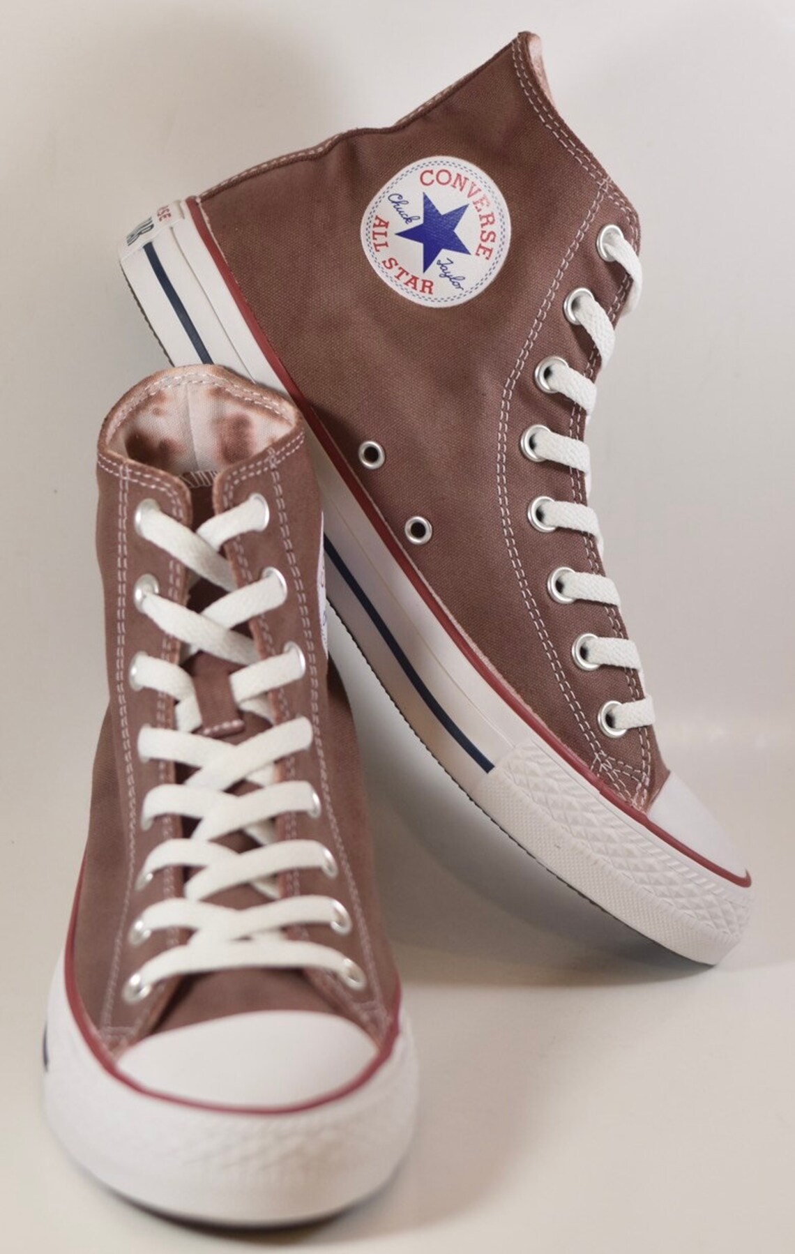 Custom Dyed Dark Chocolate Brown Converse All Star High Tops - Etsy