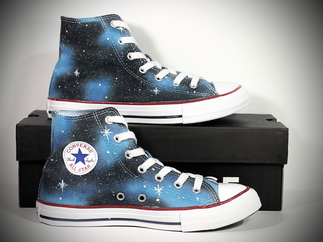 Custom Galaxy Dyed Converse All Star High Tops Shoes - Etsy