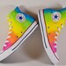 Custom Dyed Neon Rainbow Converse All Star High Top Shoes - Etsy
