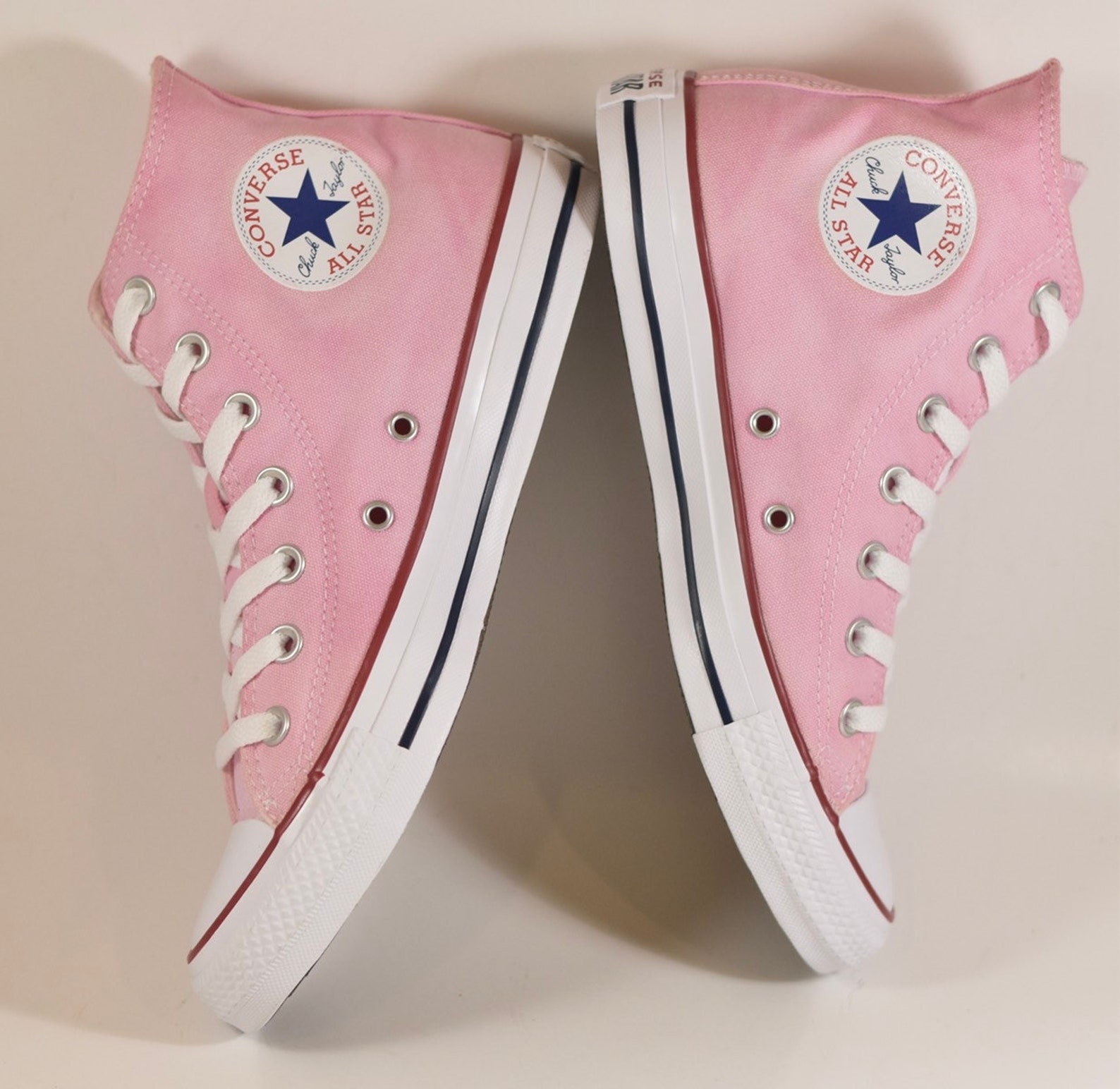 Custom Dyed Light Pink Converse All Star High Tops Shoes - Etsy