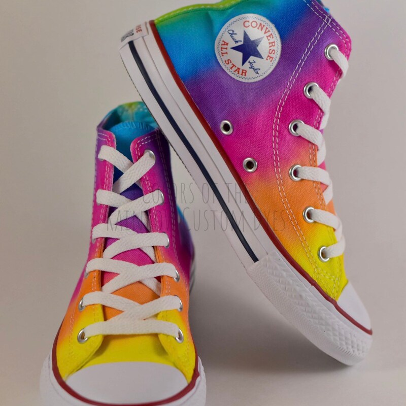 Rainbow Converse - Etsy