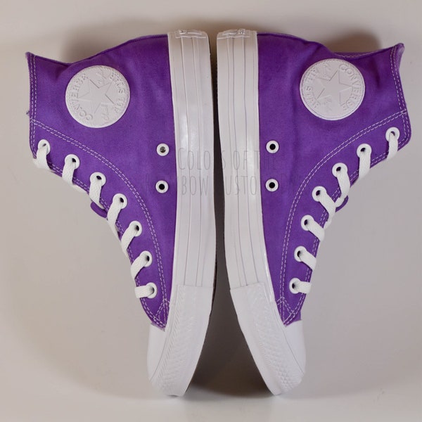 Purple Converse - Etsy
