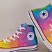 Custom Dyed Neon Rainbow Converse All Star High Top Shoes - Etsy