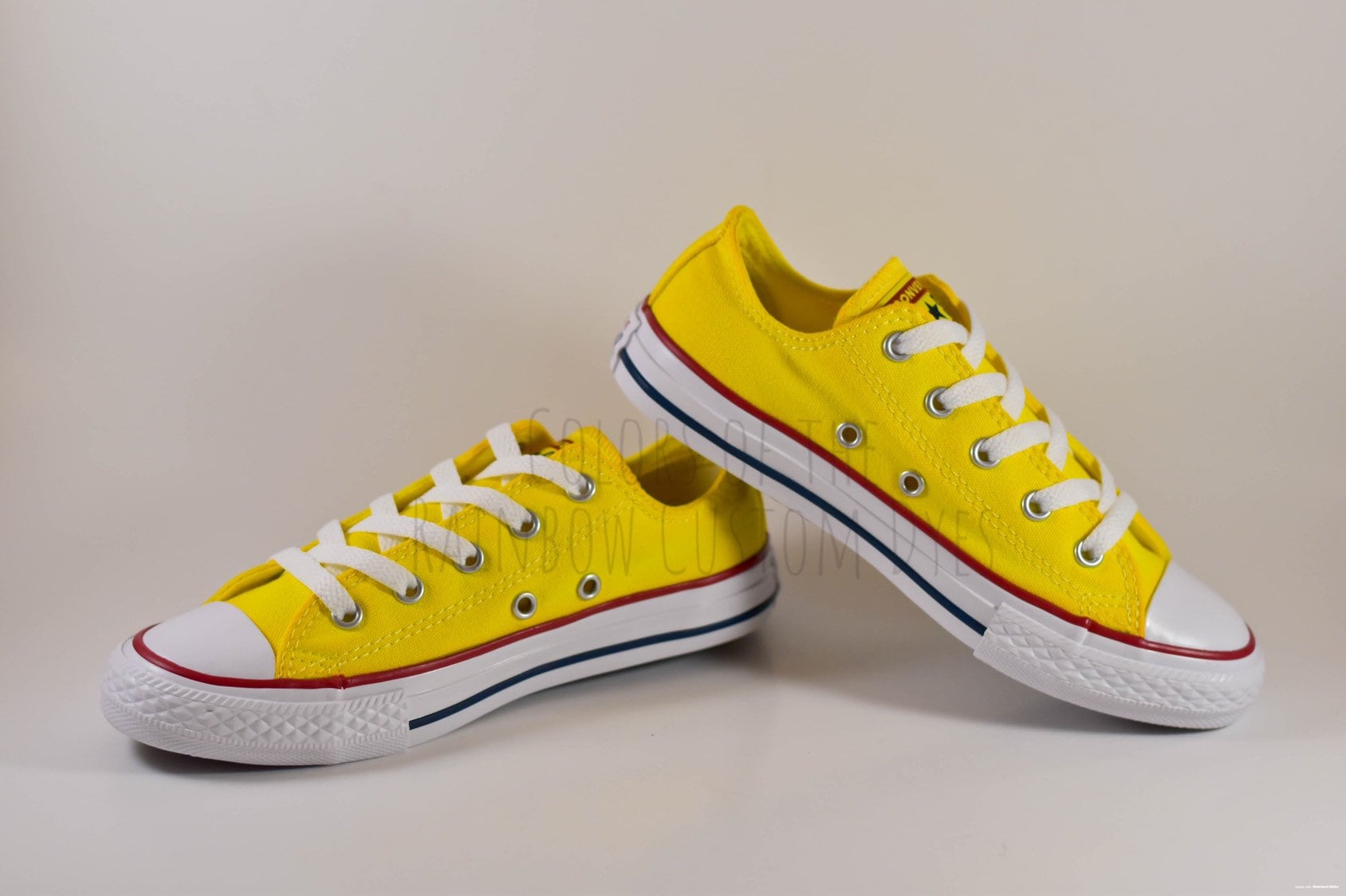 Custom Dyed Sunshine Yellow Converse All Star Low Top Shoes - Etsy