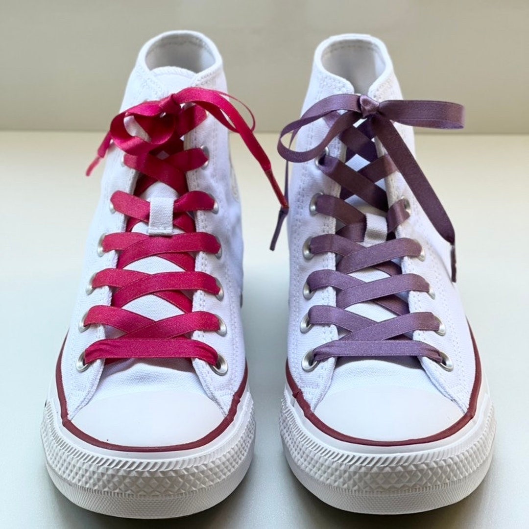 Double Sided Satin Glitter Ribbon Shoe Laces 3/8" 3/8 Inch 9mm ...