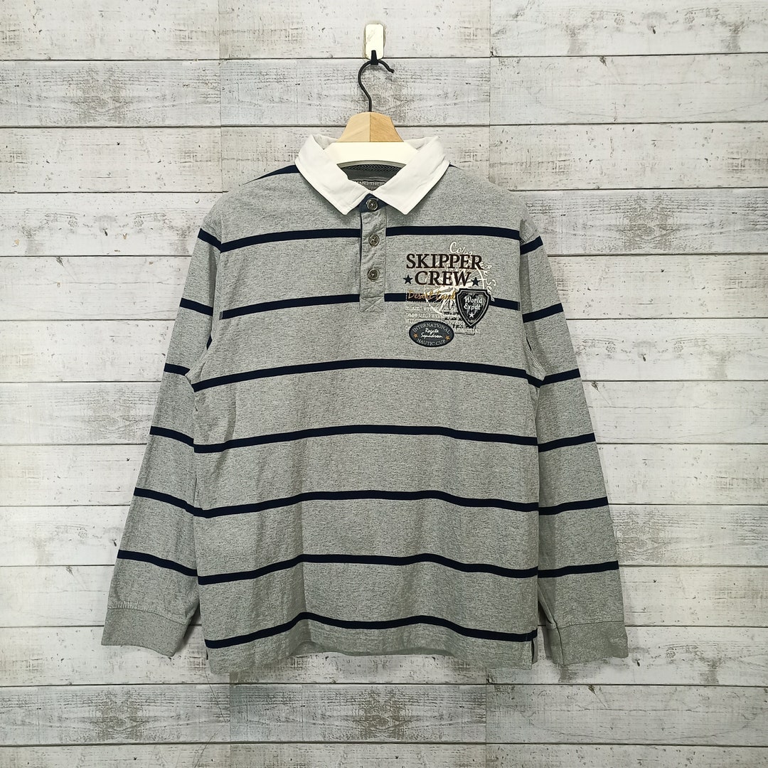 SKIPPER CREW Polo Shirt, Vintage Armand Thiery Long Sleeves Jumper ...