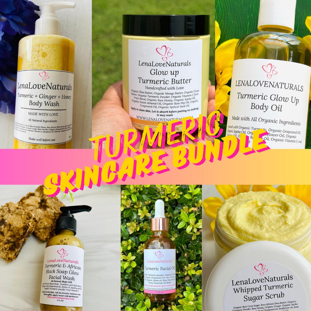 Turmeric Skincare Bundle Gift Set | Organic Natural Turmeric Skincare - Etsy
