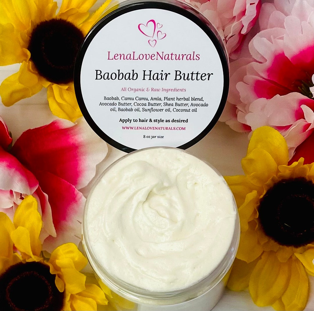 Natural Baobab Hair Butter for Growth and Moisture With Amla, Avocado ...