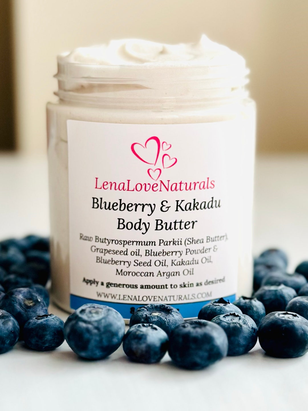 Blueberry & Kakadu Plum Whipped Body Butter, Natural Body Moisturizer ...