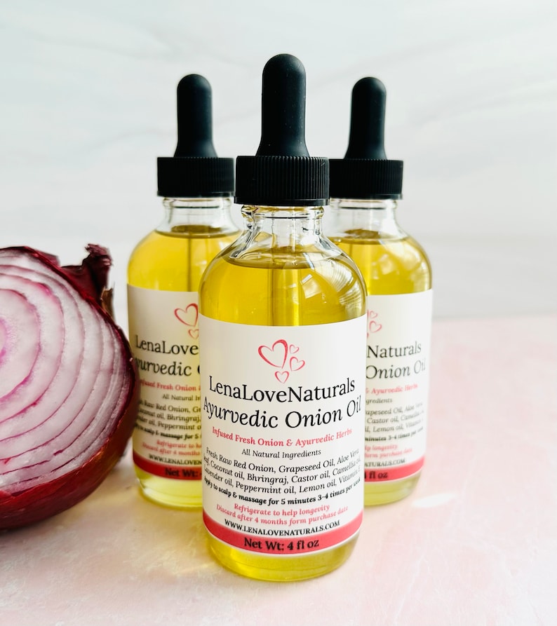 Organic Ayurvedic Onion Hair Growth Oil With Aloe Vera and Bhringraj ...