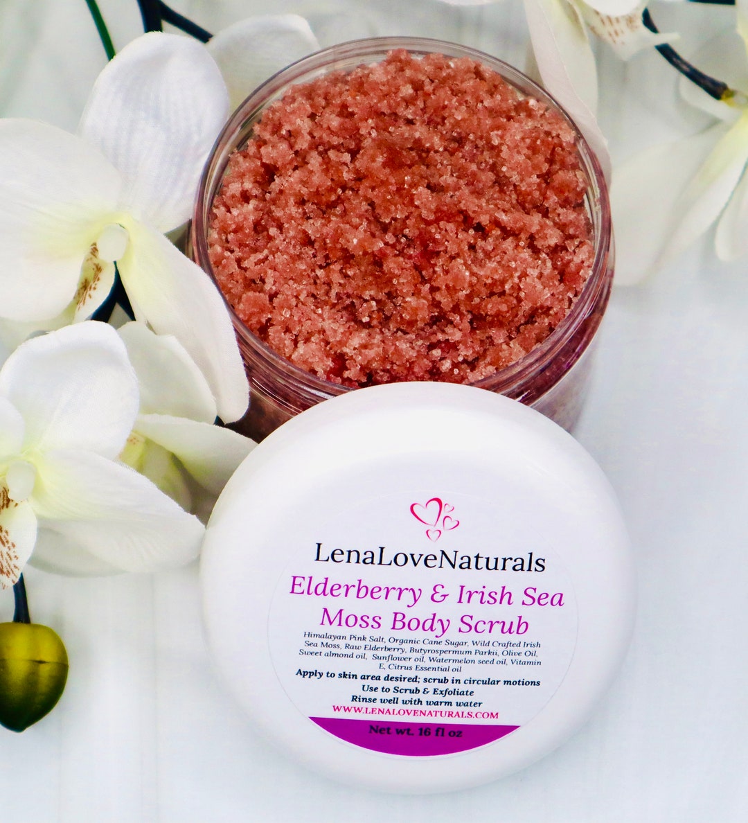 Sea Moss & Elderberry Body Scrub Sea Moss Body Care Wild Crafted Irish ...
