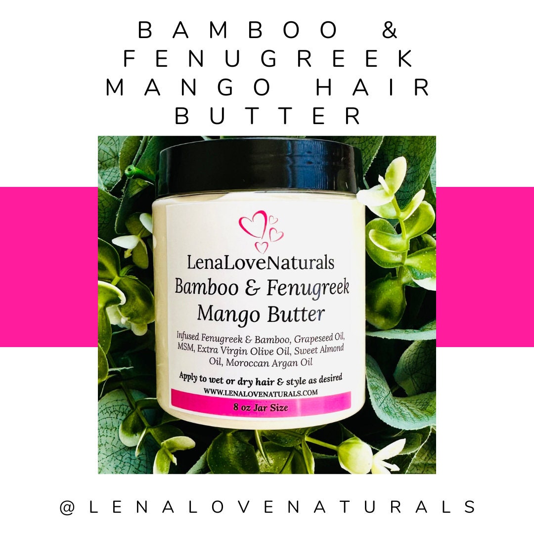 Whipped Mango Hair Butter: Infused Fenugreek & Bamboo | Leave in ...