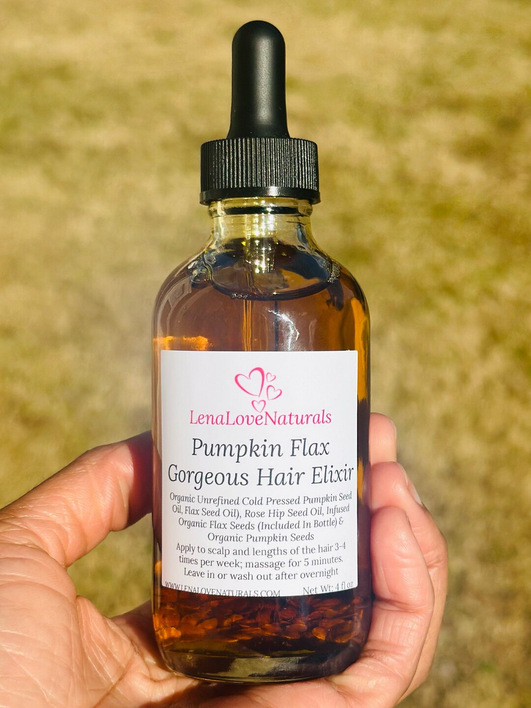 Pumpkin Flaxseed Hair Growth Oil, DHT, Thinning, All Hair Types, Hair ...