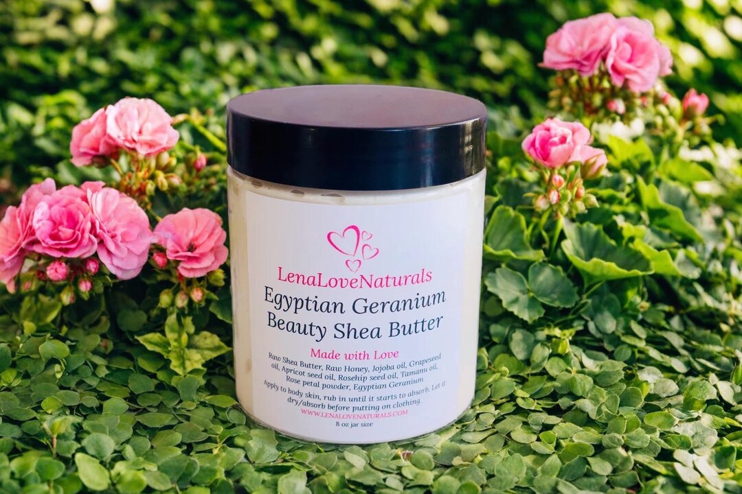 Egyptian Geranium Rose Whipped Shea Butter Body Butter | Rose Petals ...