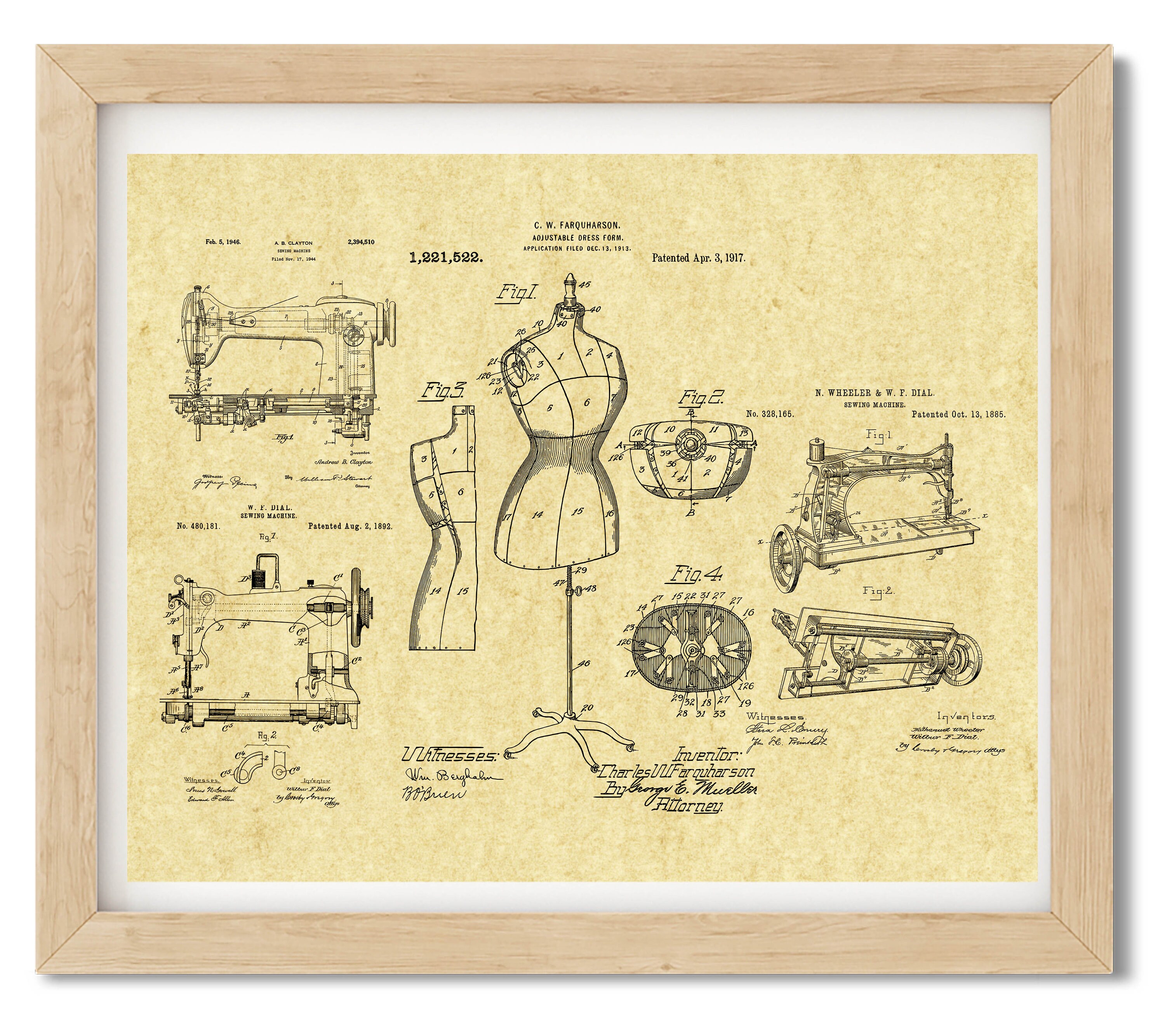 Seamstress Gift, Vintage Sewing Machine Posters, Fashion Designer ...