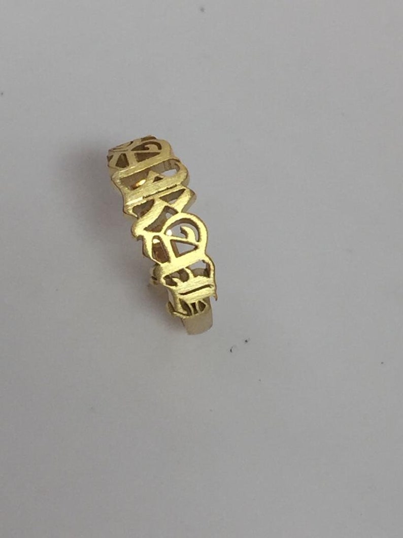 Old English Name Ring Personalized -old English Ring-gothic Name Ring ...