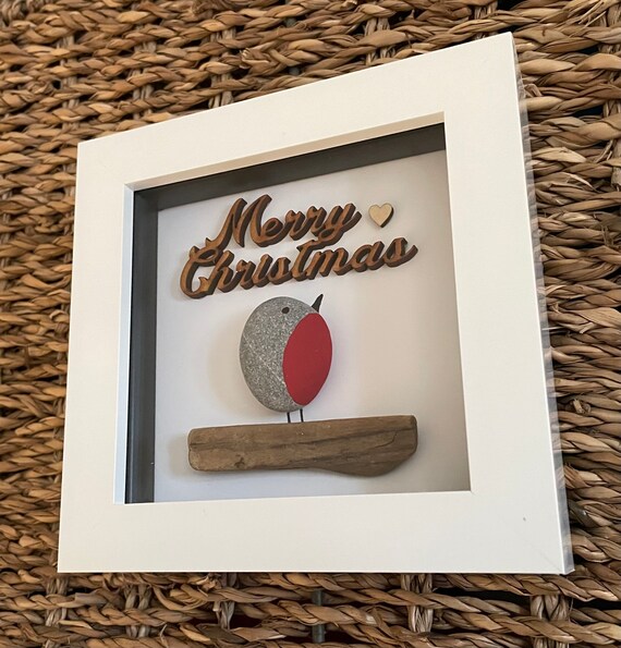 Merry Christmas Robin Frame - Etsy