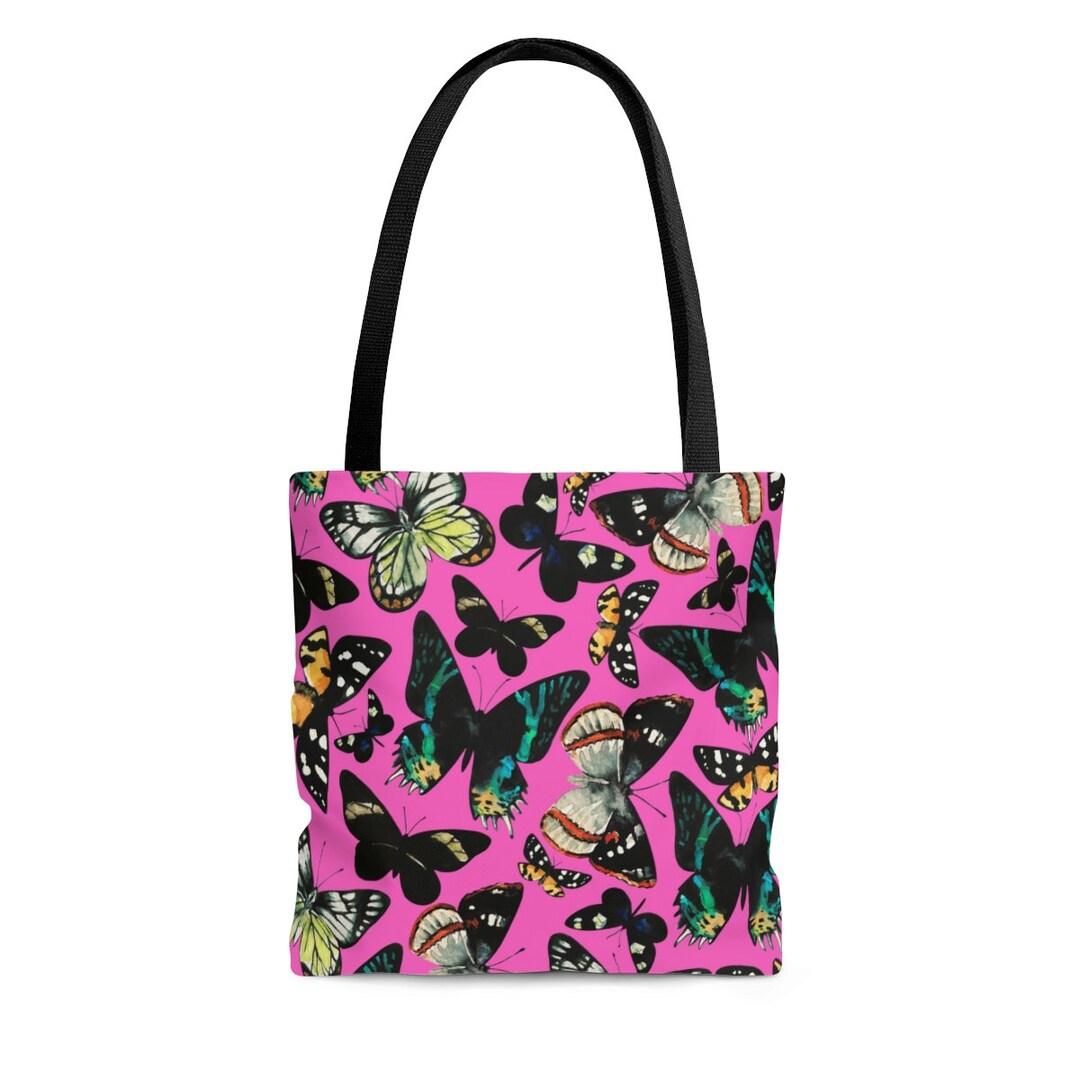 Pink Butterfly AOP Tote Bag Butterfly Tote Bag Butterfly - Etsy