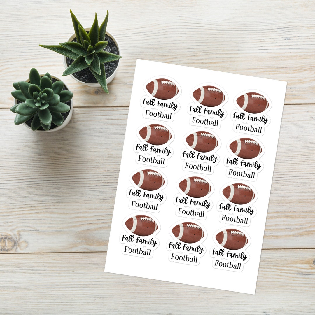 Fall Family Football Sticker Sheet, Football Stickers for Business ...