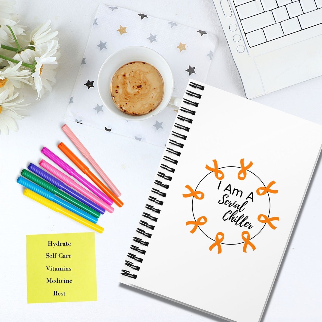 Orange Ribbon Serial Chiller Spiral Notebook, Multiple Sclerosis Notes ...