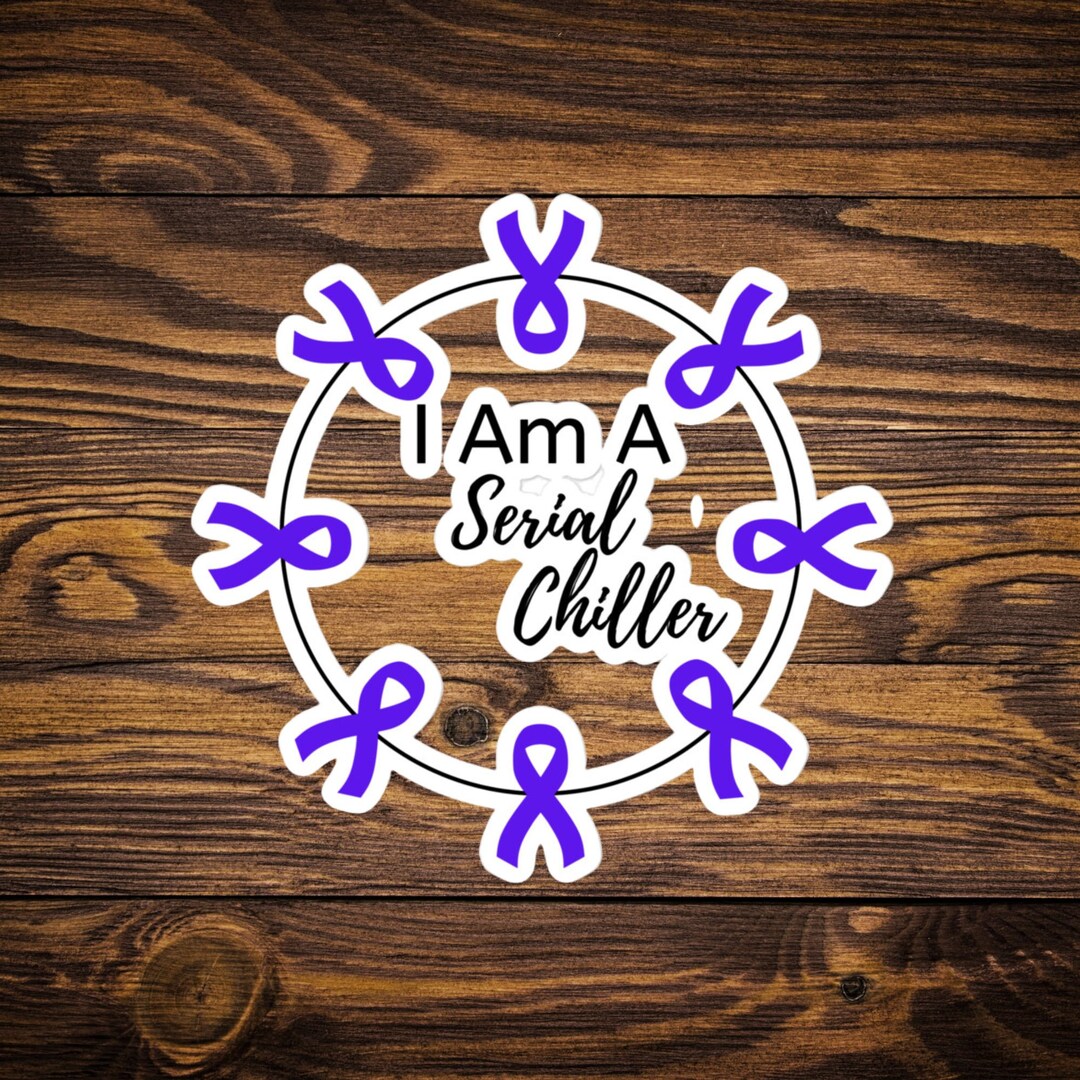 Purple Ribbon Serial Chiller Bubble-free Stickers, Lupus Sticker ...