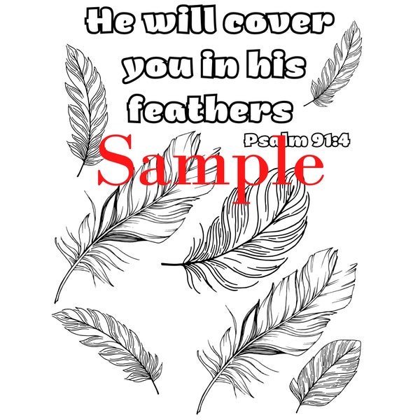 Psalm 91 Coloring Page - Etsy