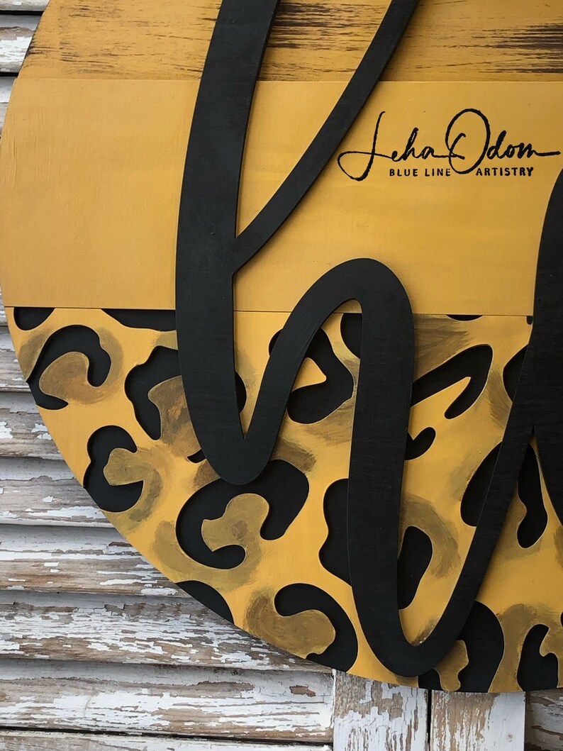 Leopard Hi Door Hanger Welcome Door Hanger Leopard Door | Etsy