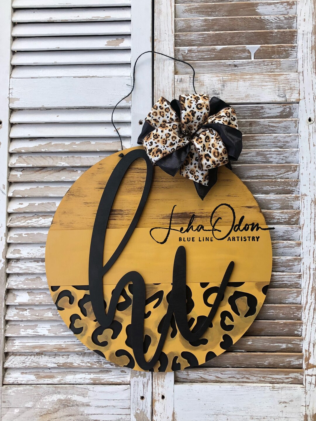 Leopard Hi Door Hanger Welcome Door Hanger Leopard Door Leopard Decor ...