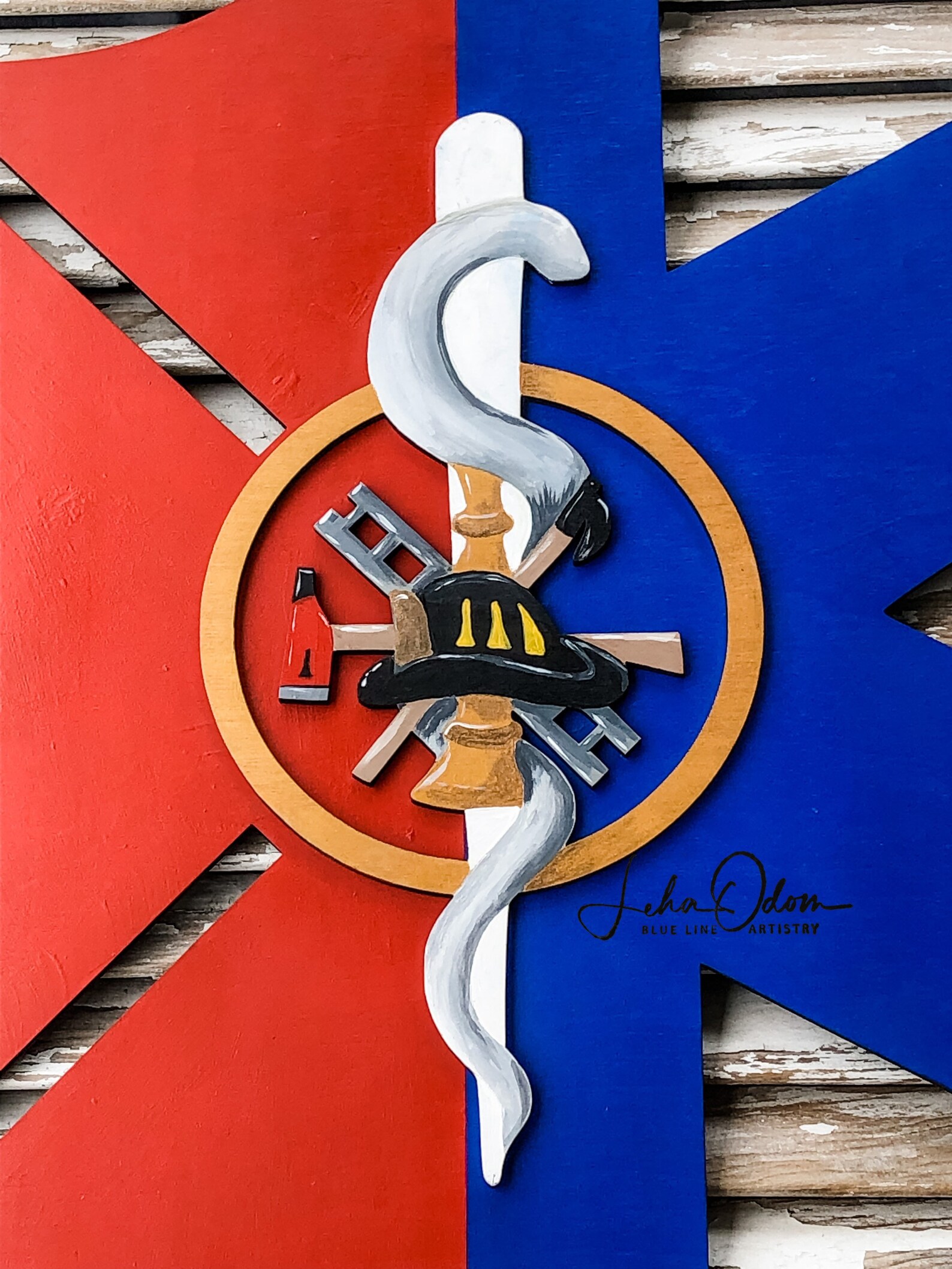 Fire EMS Hybrid Door Hanger Firefighter Paramedic Door | Etsy