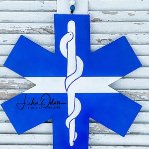 Star of Life Door Hanger EMS Door Hanger EMT EMS Star of Life Medic ...