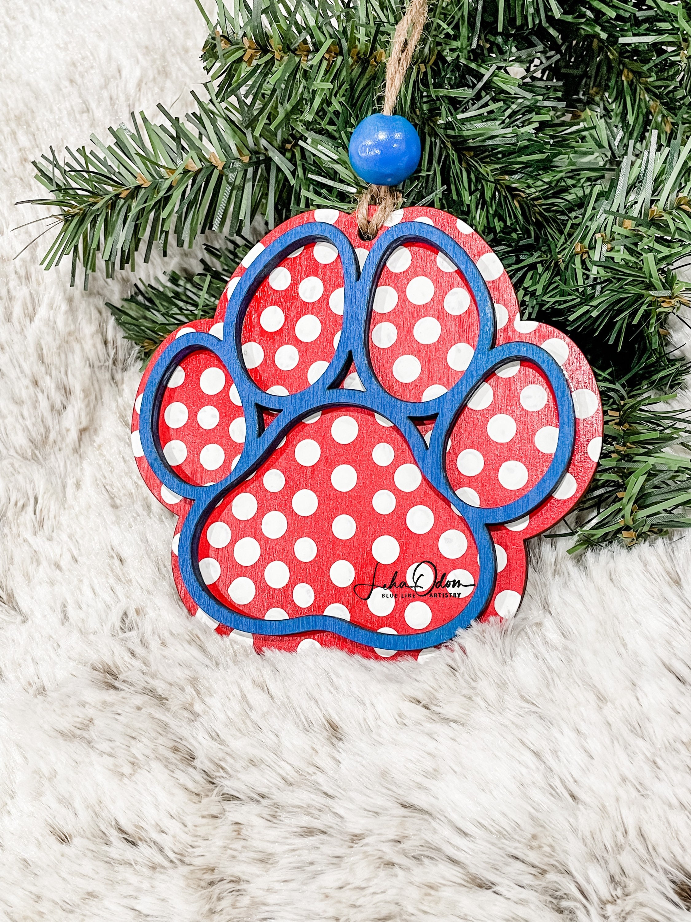 Paw Print Ornaments Dog Paw Cat Paw Bulldog Paw Tiger - Etsy