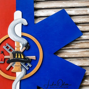 Fire EMS Hybrid Door Hanger | Firefighter Paramedic Door Hanger ...